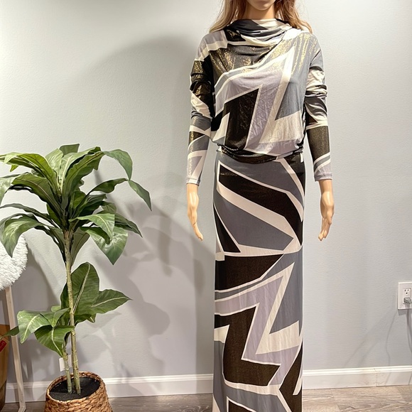 Snap | Dresses | Copy Snap Long Dress Size L Black And White New 4 Ways ...